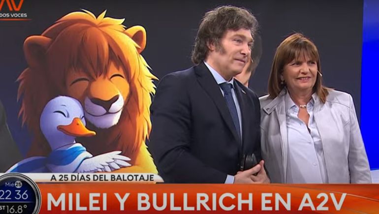 El abrazo entre Javier Milei y Patricia Bullrich: Que sea un buen ...