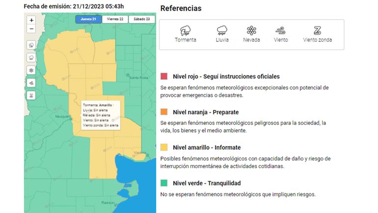 Cipolletti y alrededores, en alerta amarilla por fuertes tormentas ...